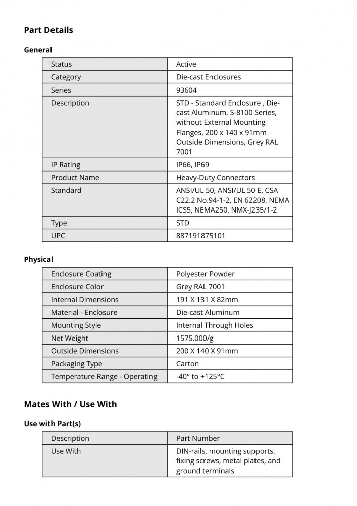 936040135 product document, page 2
