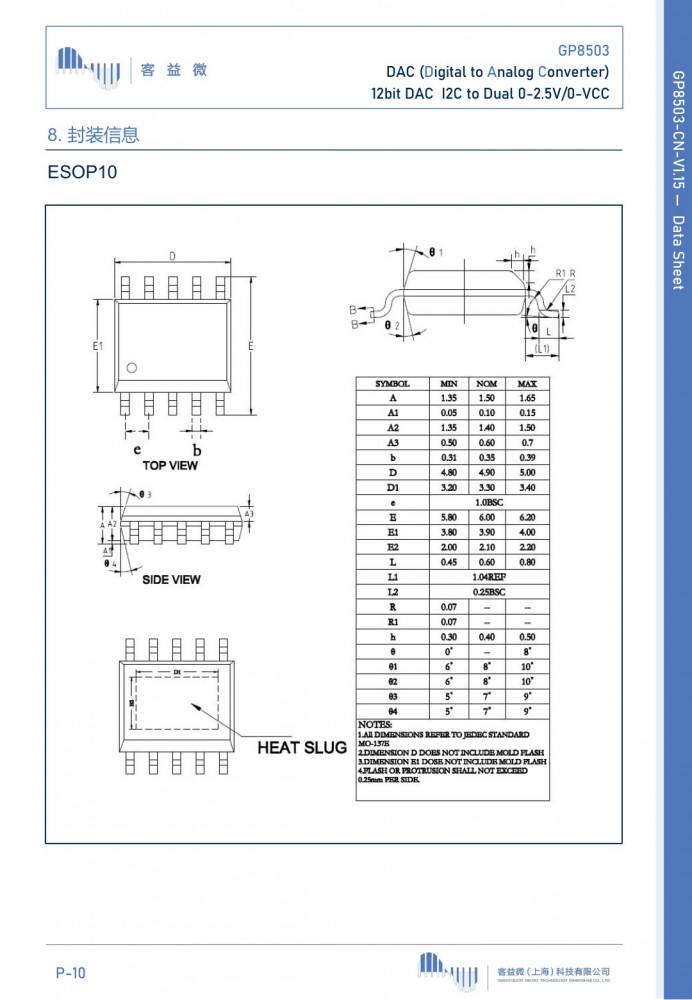 GP8503 datasheet page 10
