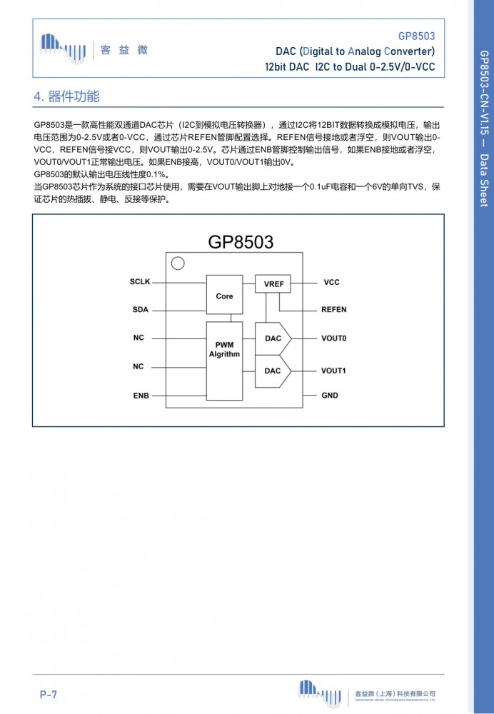 GP8503 datasheet page 7