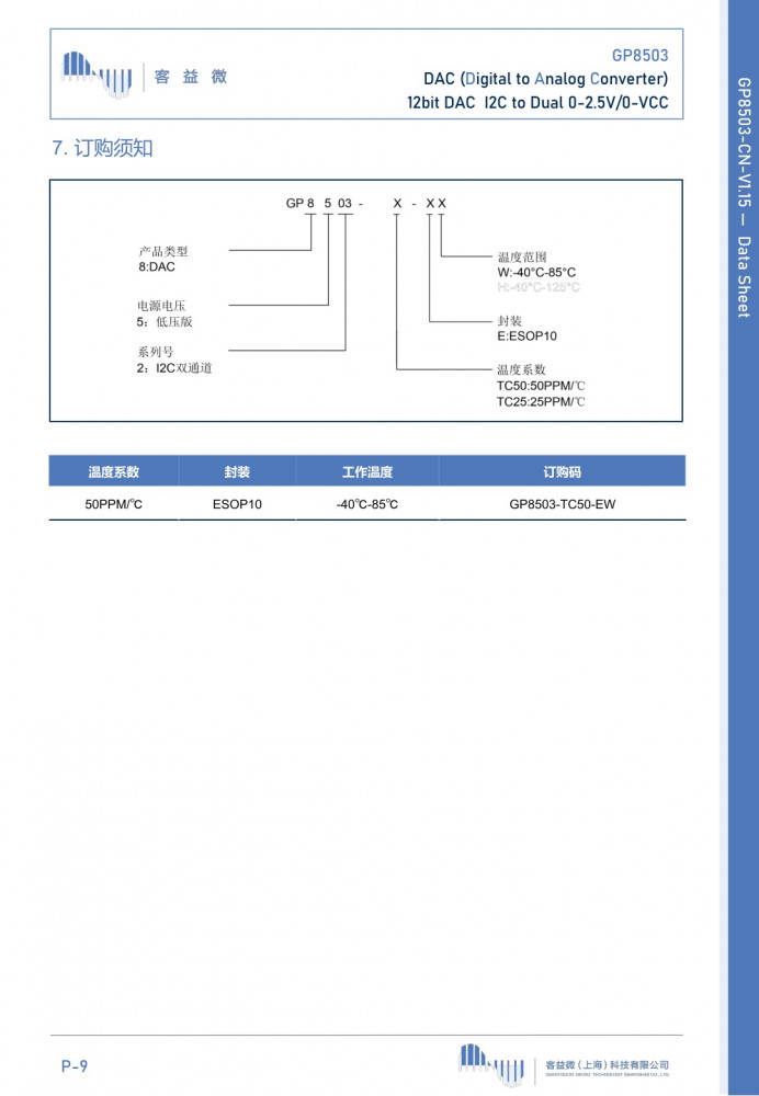 GP8503 datasheet page 9