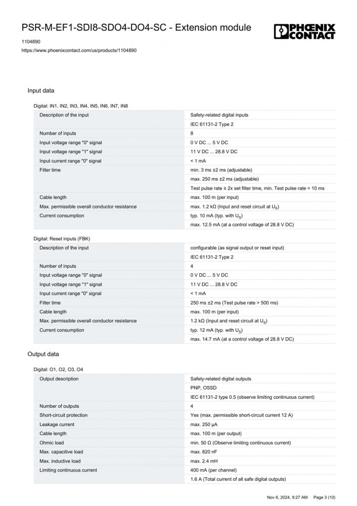 Phoenix Contact 1104890 document page 3