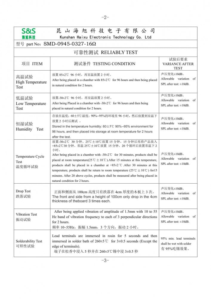 SMD-0945-0327-16Ω specification page 3