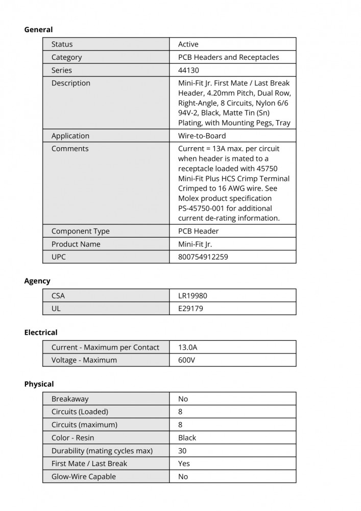 MOLEX 441300002 document image, page 2