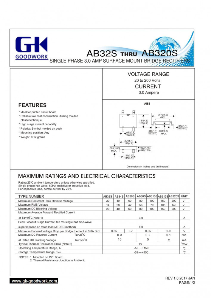 AB34S datasheet page 1