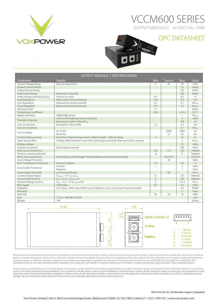 OPC Output Module C datasheet preview