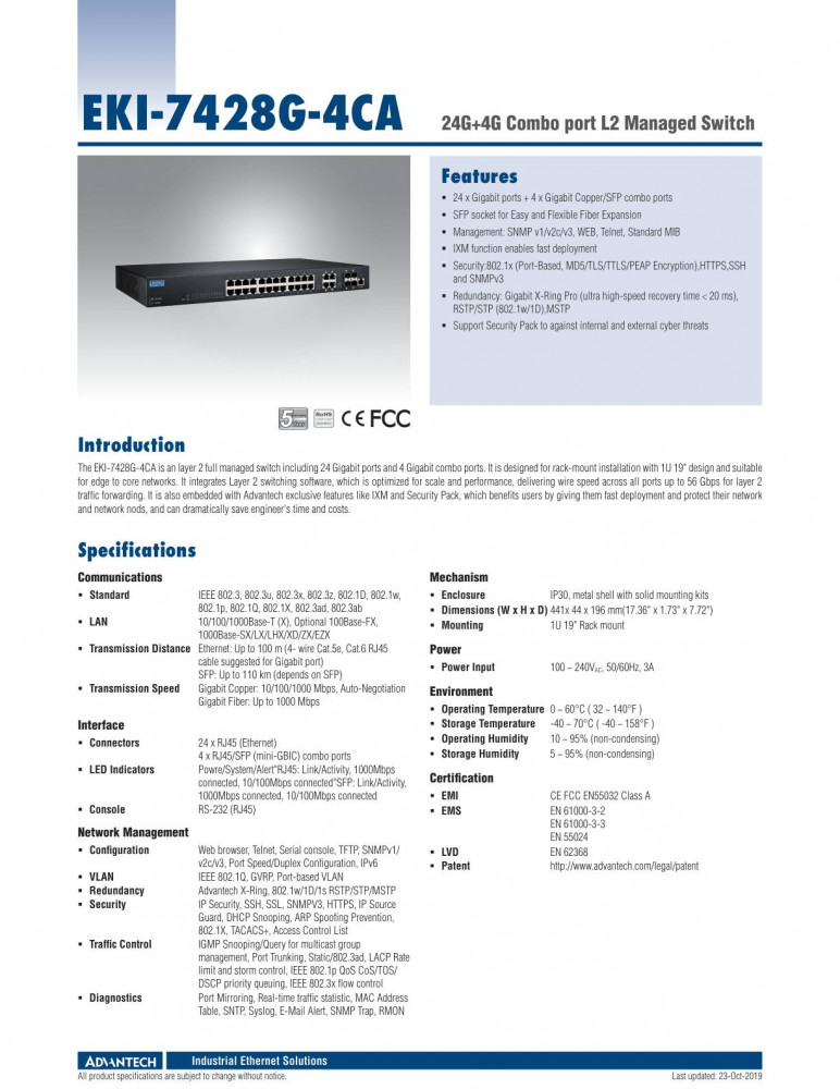 EKI-7428G-4CA product document, page image 1