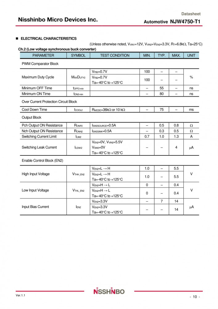 NJW4750 technical document, page 10