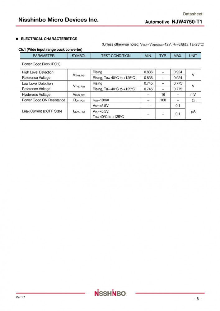 NJW4750 technical document, page 8
