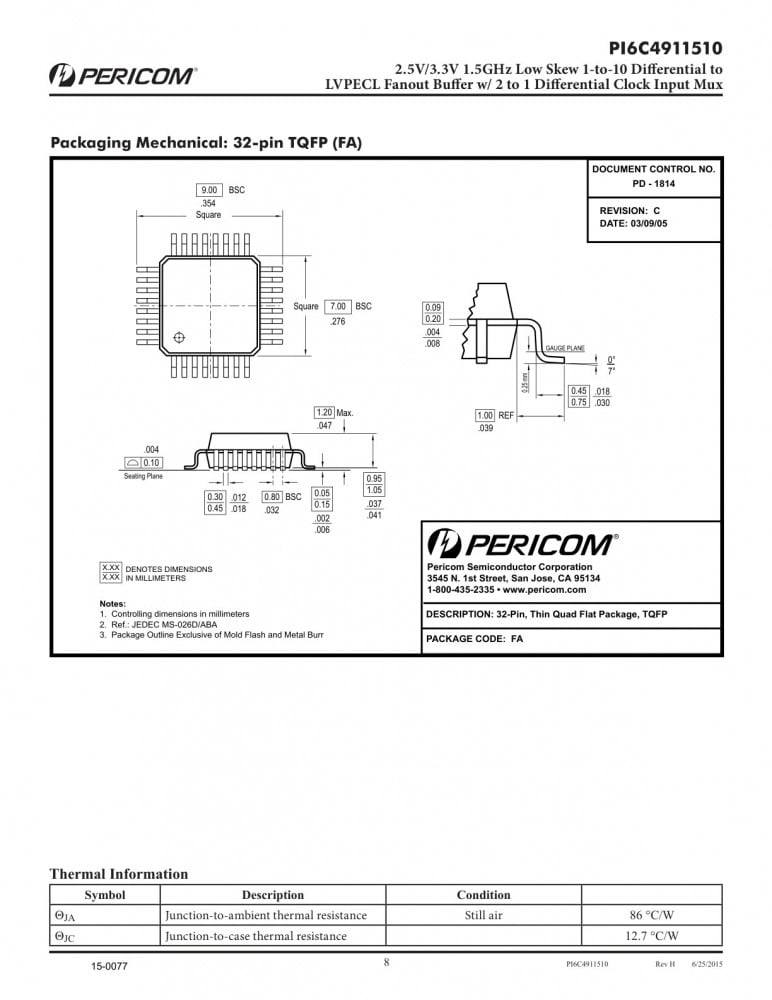 PI6C4911510FAIE datasheet page 8