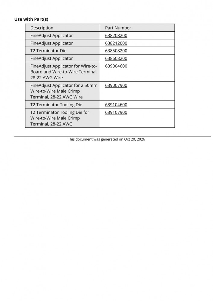 MOLEX tooling document page 3