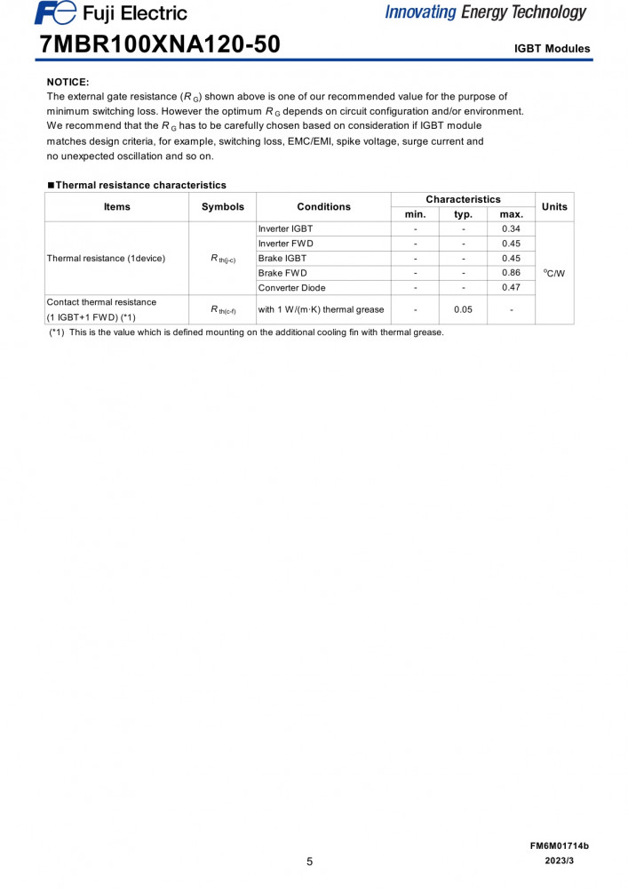 7MBR100XNA120-50 datasheet page 5