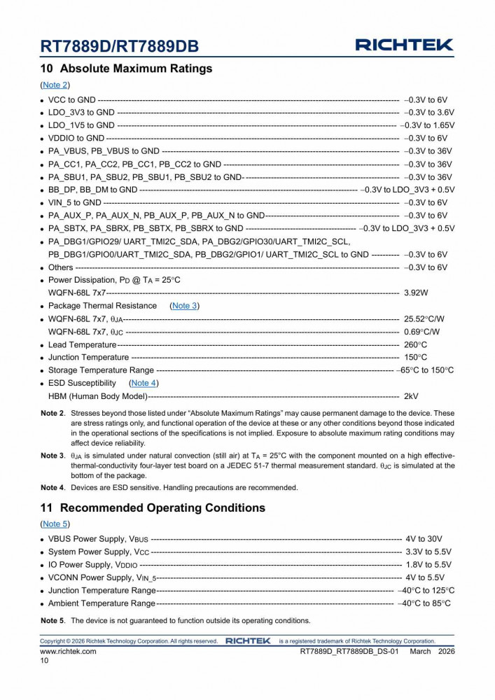 RT7889D and RT7889DB datasheet page 10
