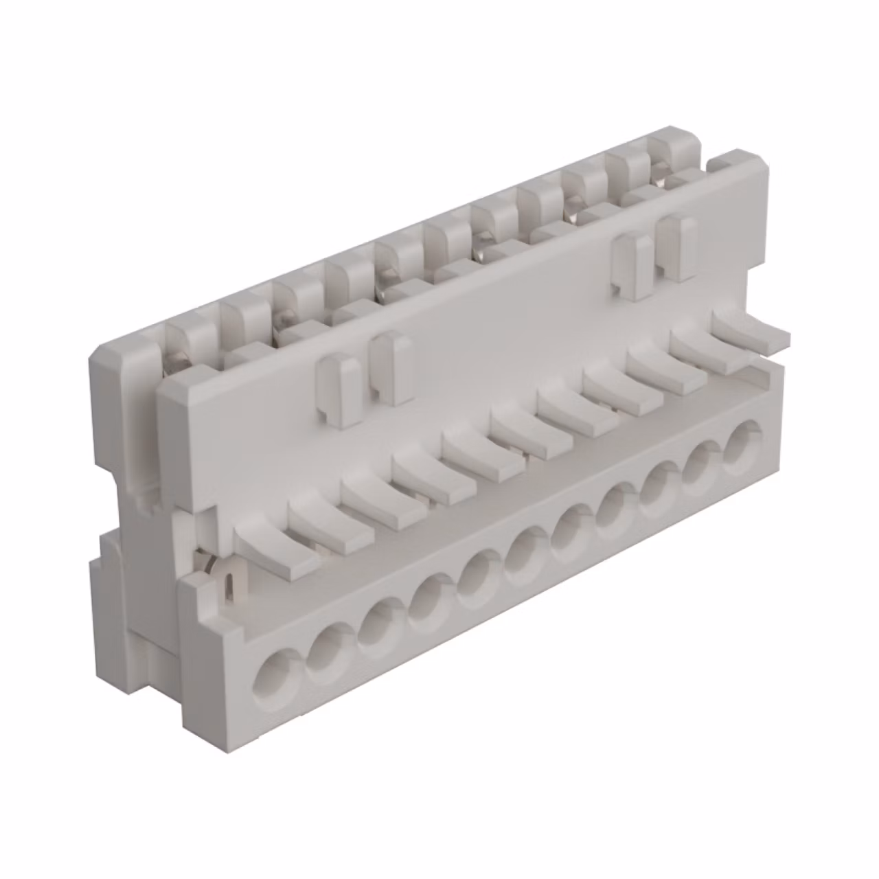 Appli-Mate RAST 2.5 Female Connector, 5.00mm Pitch, 6 Circuits, Position A, B, C, D, E, F, G, H, K and L Removed, Open Endwalls for sale