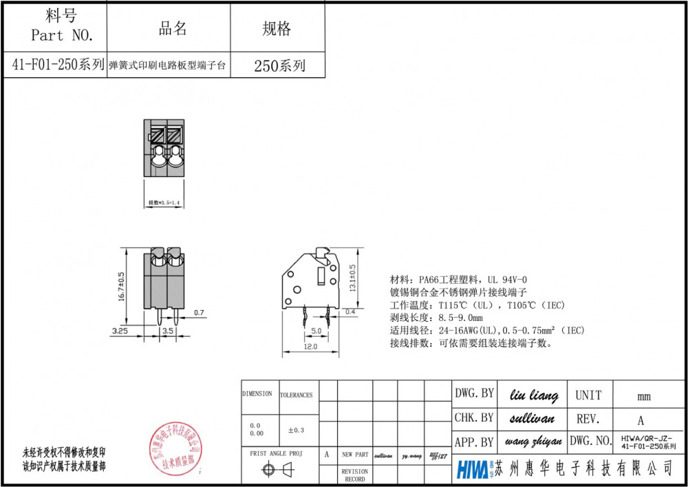 HIWA 250 Series product document preview