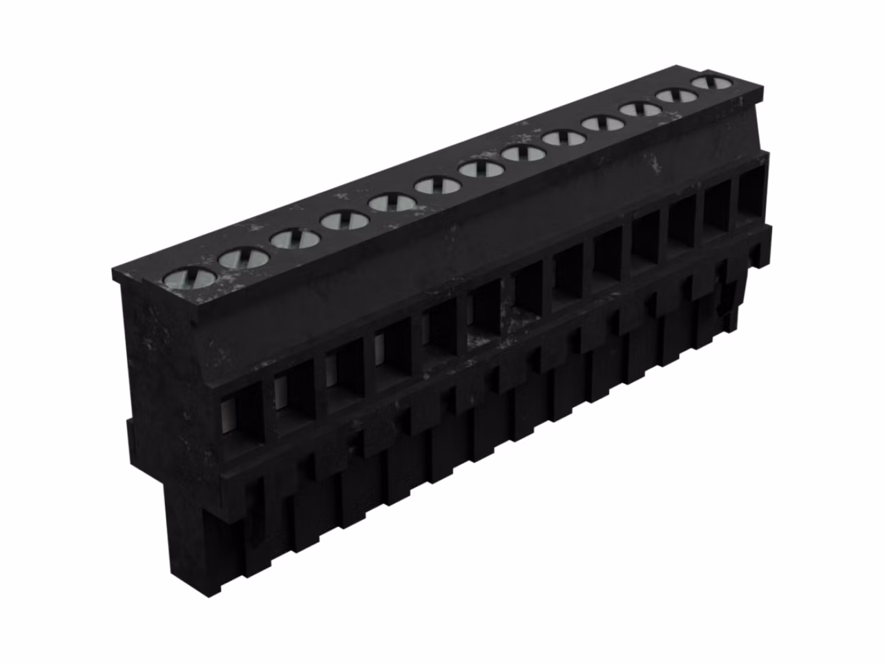 5.08mm Pitch Eurostyle Vertical Plug, with Standard Imprinting, Front Wire Entry, Black, 13 Circuits for sale