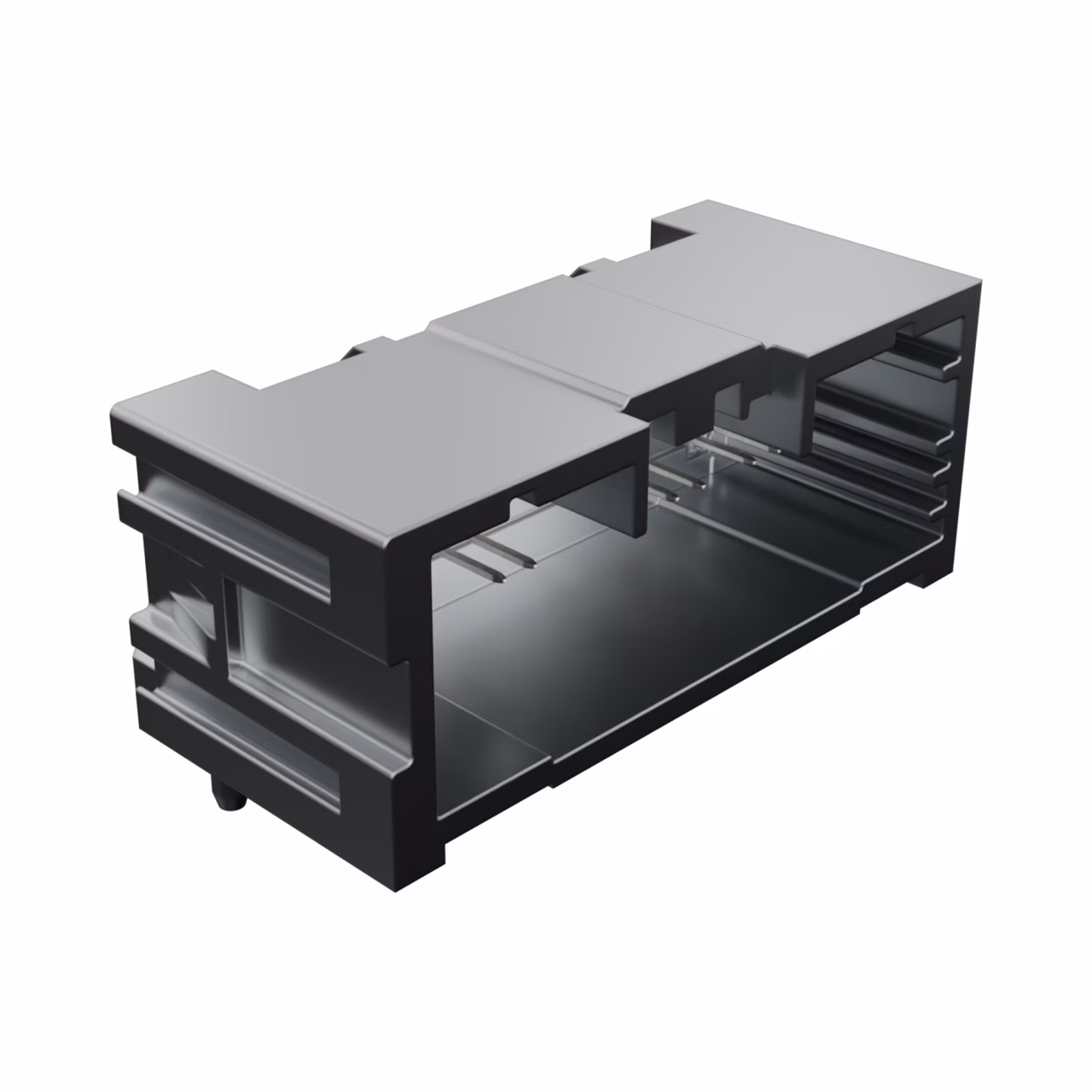 Mini50 Unsealed Right-Angle Header, 3 Rows, 38 Circuits / 14 Loaded, 14 x 0.50mm Blades, Polarization B, Gray, Tray for sale