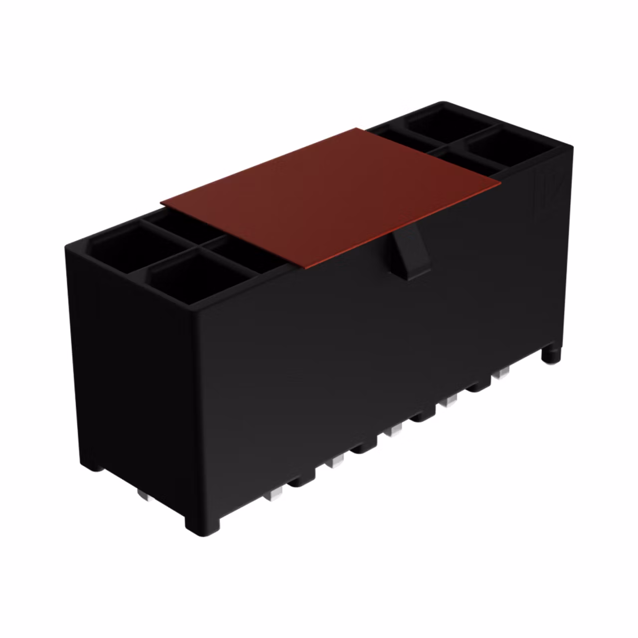 EXTreme Ten60Power Panel-to-Board Right-Angle Plug Assembly with Guide Pins, 1 Power Circuit, 12 Signal Circuits, 1 Power Circuit