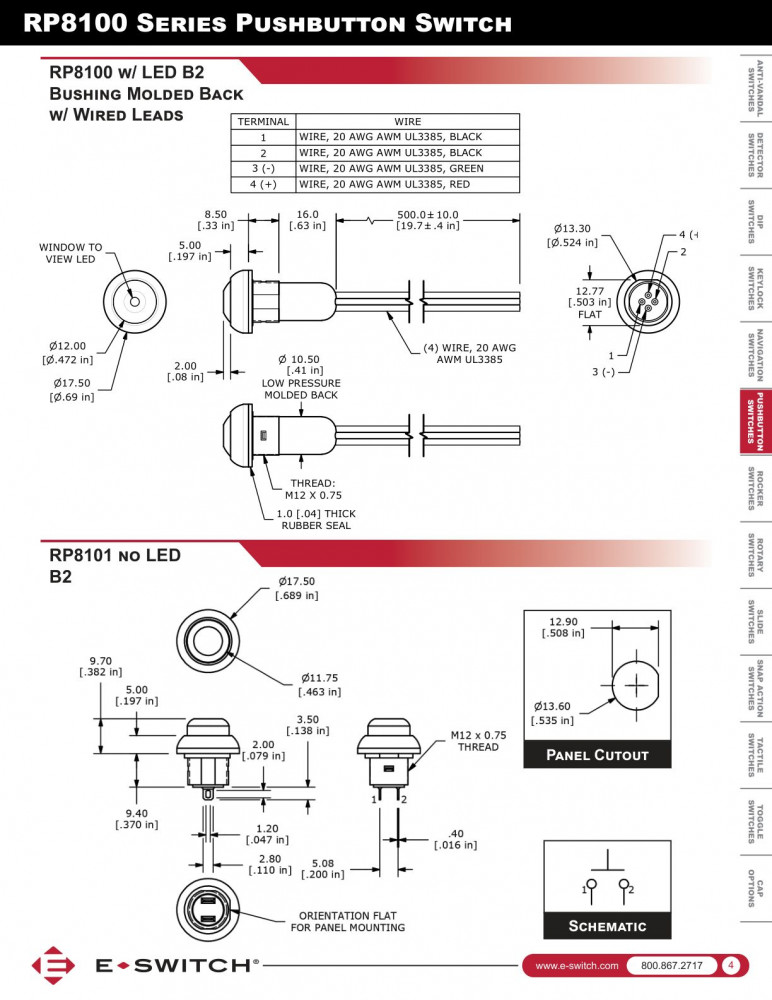 RP8100 product documentation page 4
