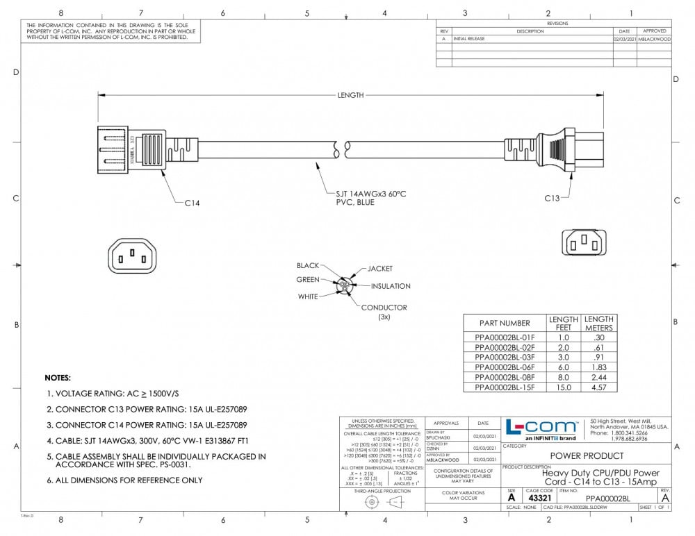 PPA00002BL-15F technical document page