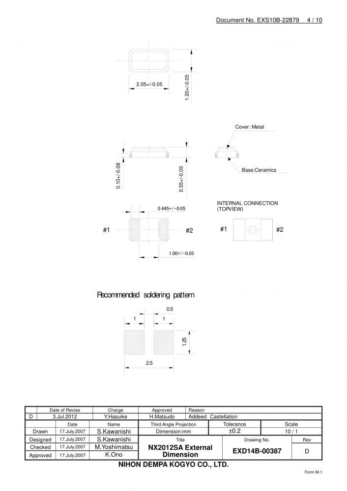 NDK NX2012SA specification page 4