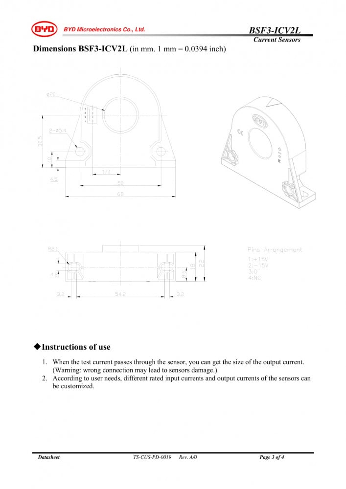 BSF3-300ICV2L technical document page 3