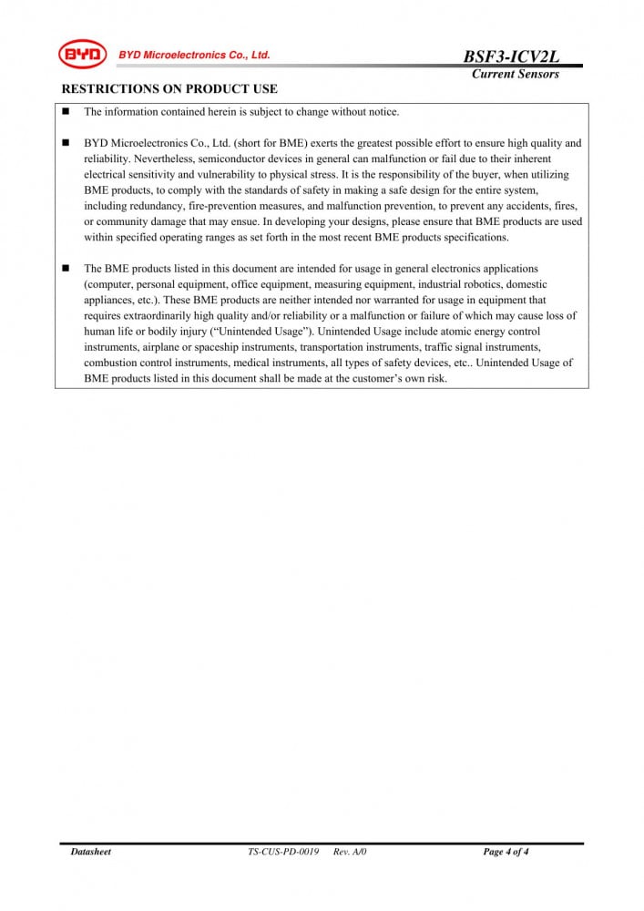 BSF3-300ICV2L technical document page 4