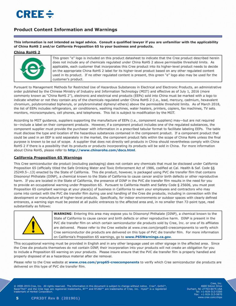 RT260 datasheet page 5