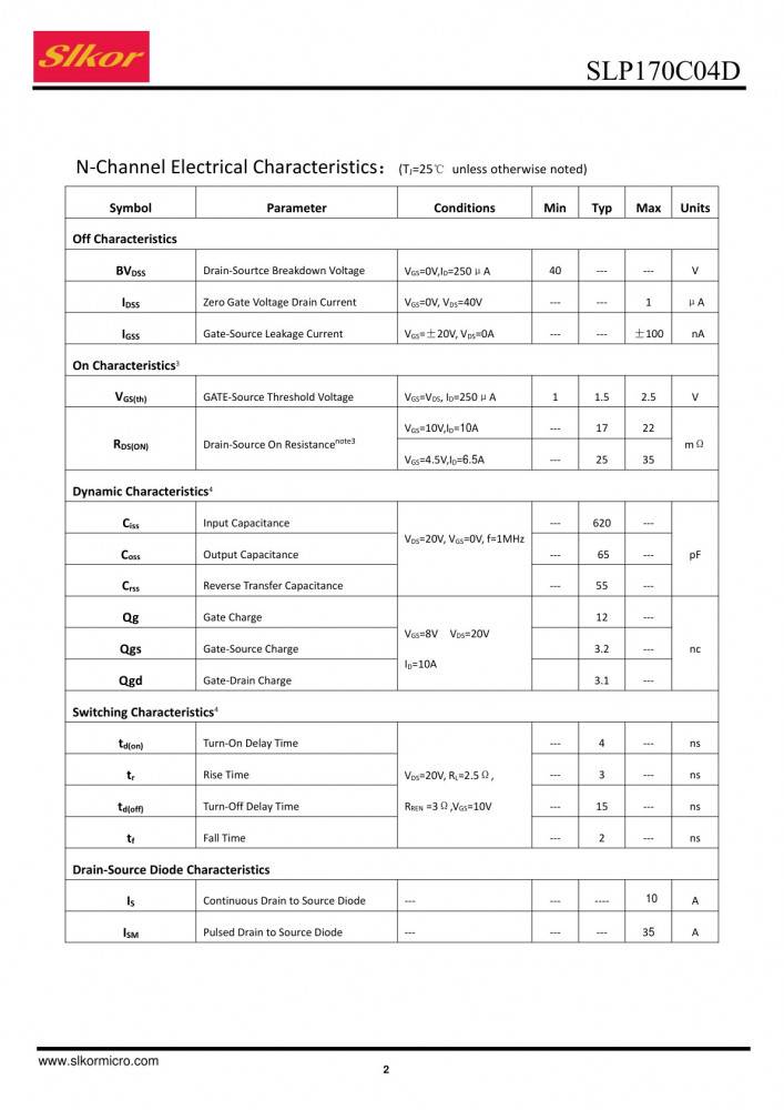 SLP170C04D datasheet page 2
