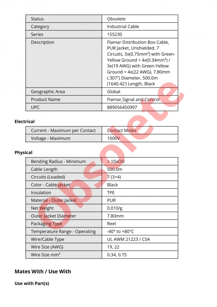 Technical document image 2 for MOLEX 1552309002