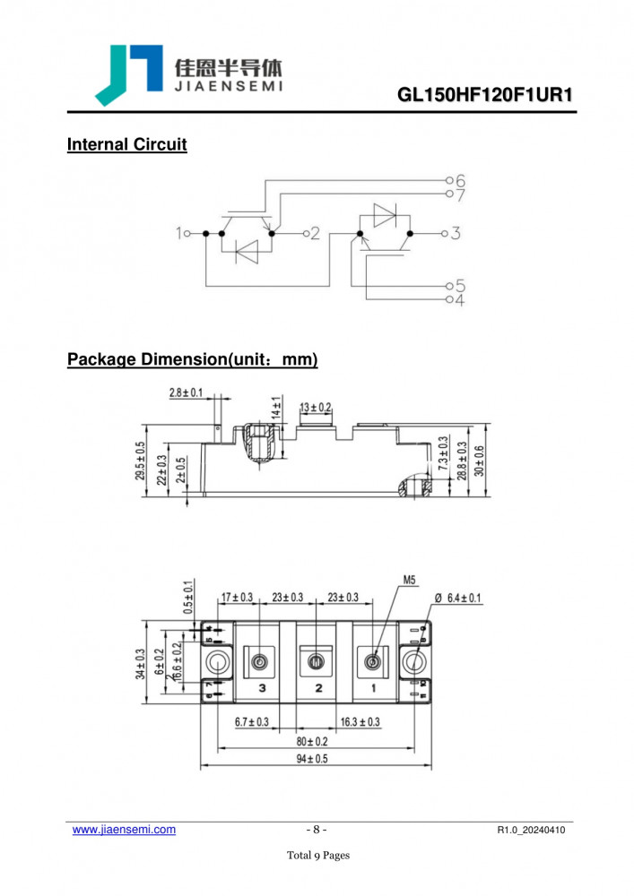 GL150HF120F1UR1 datasheet page 8