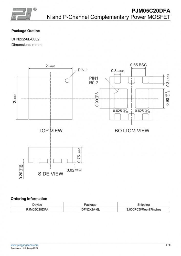 PJM05C20DFA datasheet page 8