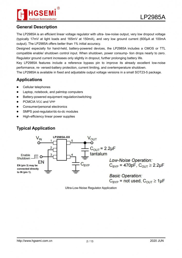 LP2985A datasheet page 2