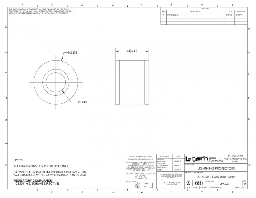 LPX230 technical document page