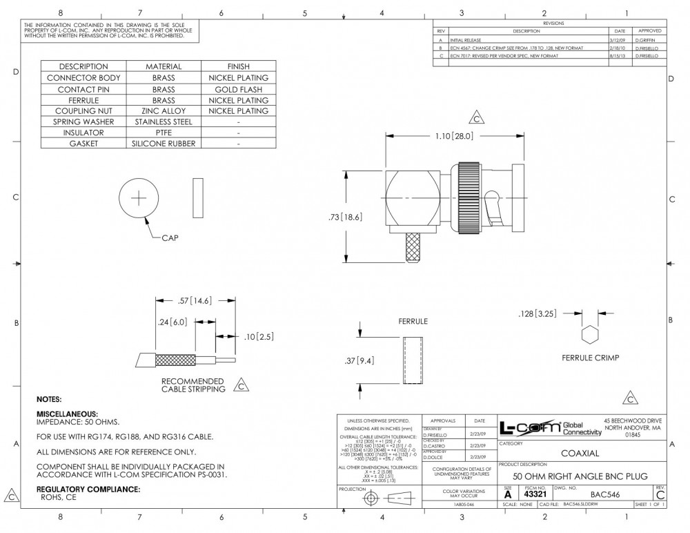 BAC546 technical drawing preview