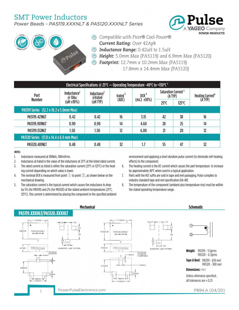 PA5119 technical document page 1
