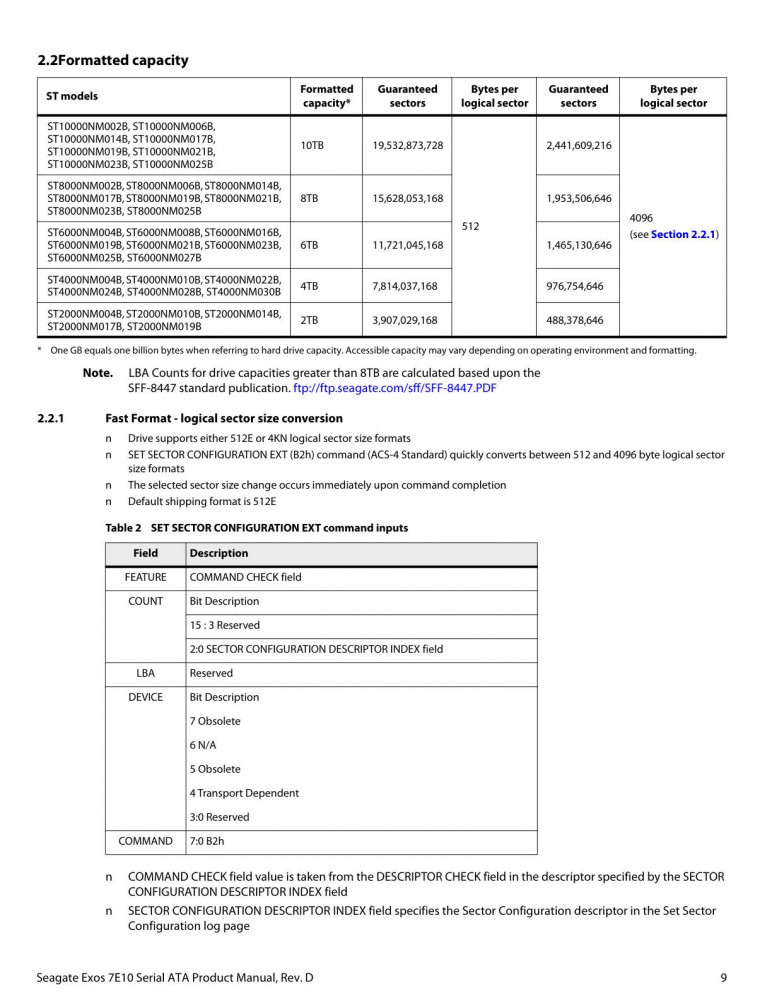 Exos 7E10 product manual preview, page 10