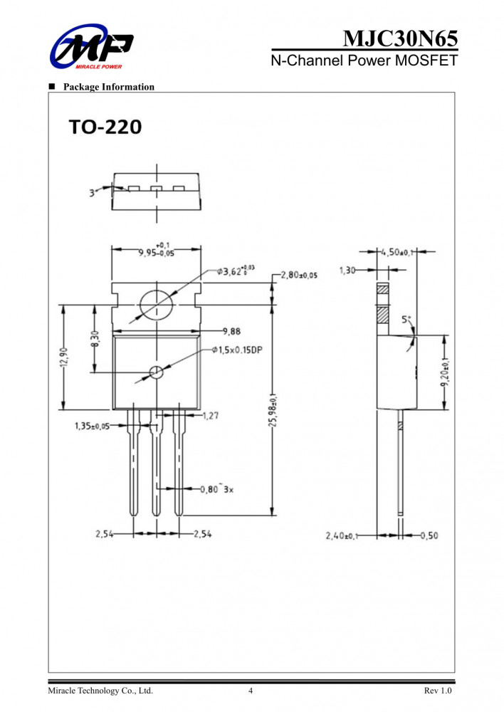 MJC30N65 technical document page 4