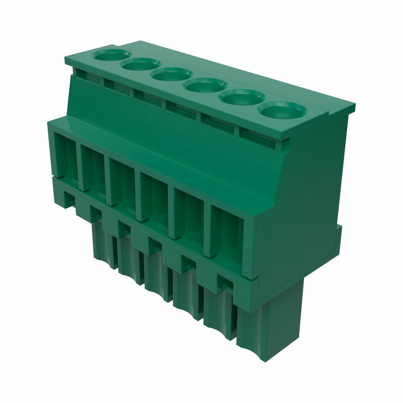 3.50mm Pitch Eurostyle Vertical Plug, with Standard Imprinting, Rear Wire Entry, Green Housing, 6 Circuits for sale