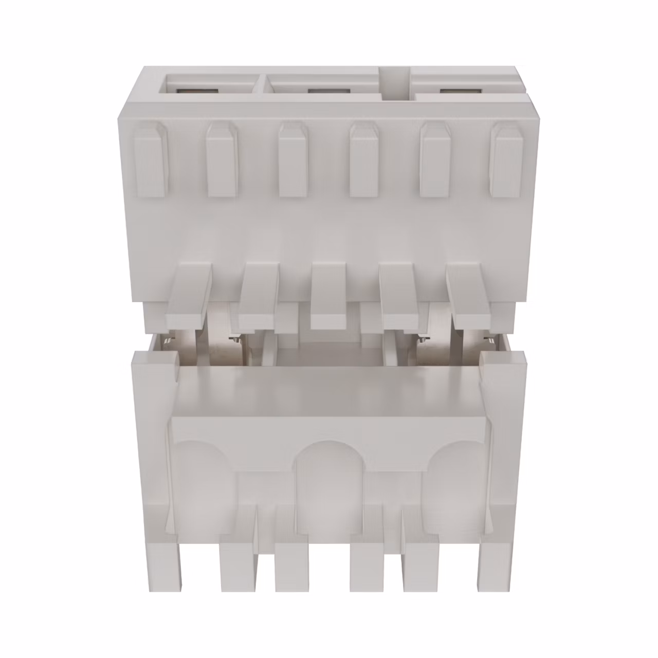 Appli-Mate RAST Power IDT Housing, 5.00mm Pitch, Direct/Indirect, Female, 3 Circuits, Fully Coded, Latches Between Circuits 2 and 3, Polarizing Rib Between Circuits 1 and 2, Option G End Walls, Circuit 2 Voided for sale
