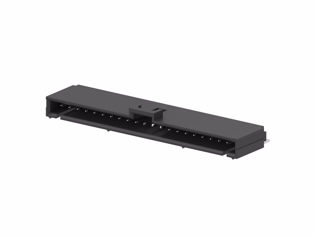 2.54mm Pitch SL Header, Single Row, Right-Angle, LCP, Shrouded, Surface Mount, Matte Tin (Sn) Plating, 24 Circuits