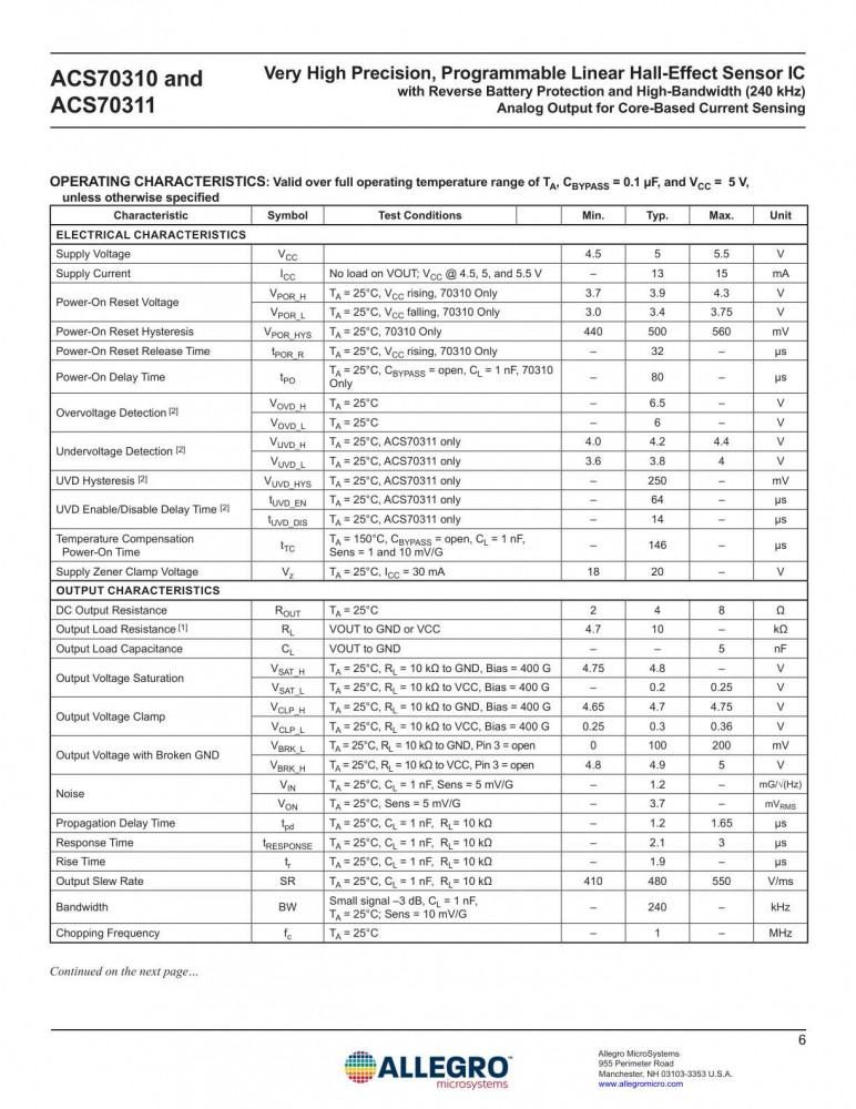ACS70311 datasheet page 6