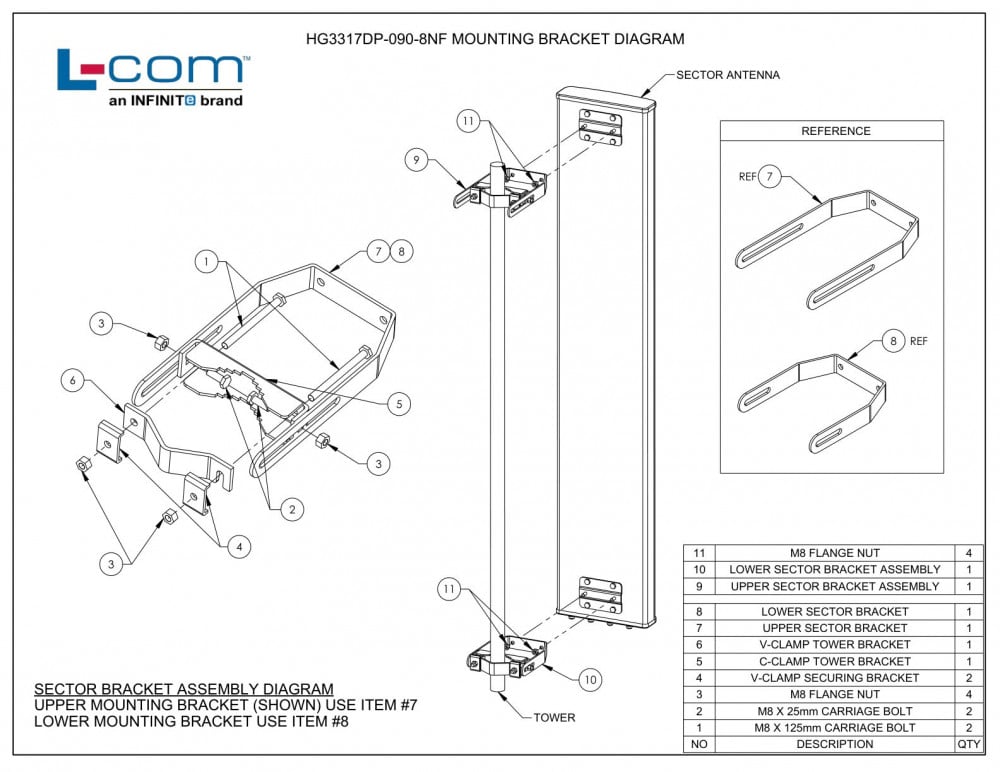 HG3317DP-090-8NF sector bracket assembly drawing