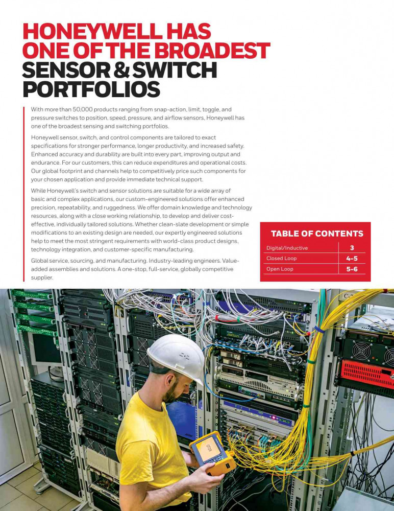 Honeywell current sensor product guide page 2