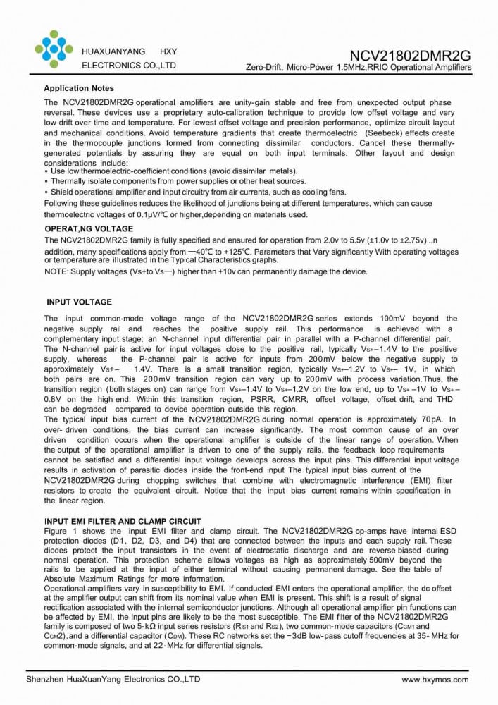 NCV21802DMR2G-HXY datasheet page 7