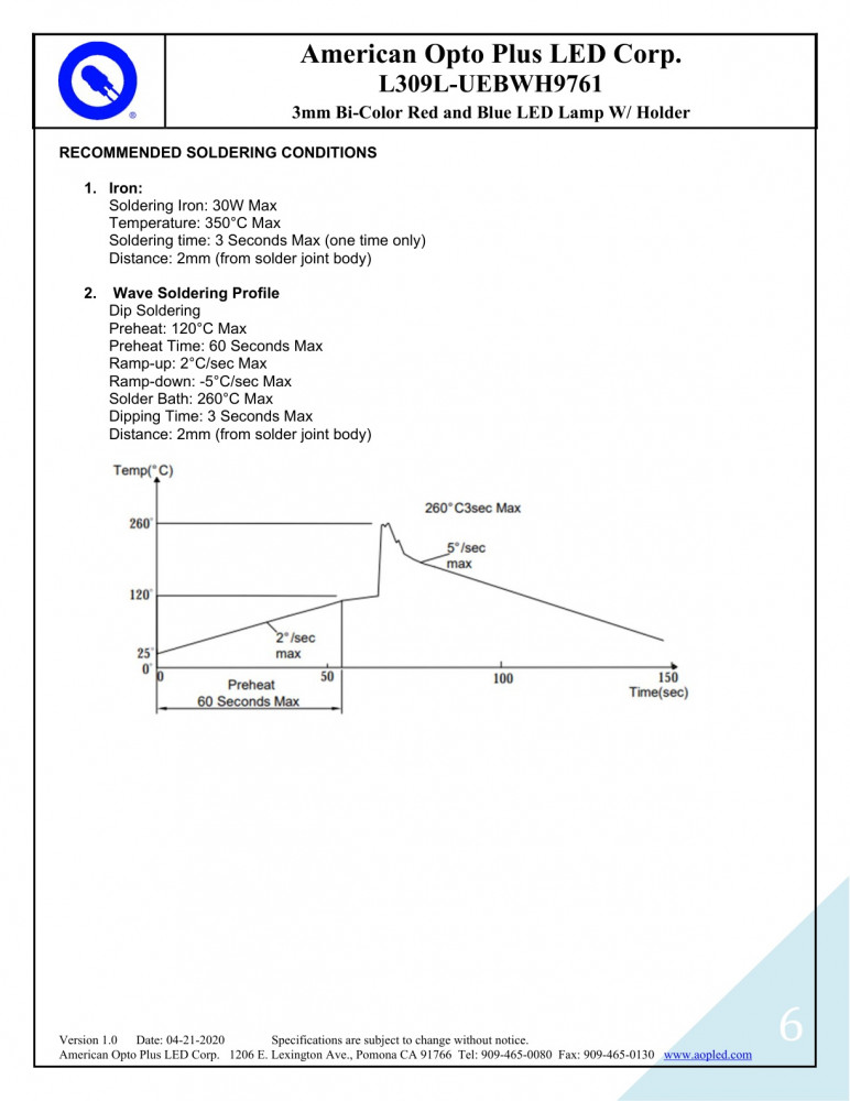 L309L-UEBWH9761 datasheet page 6