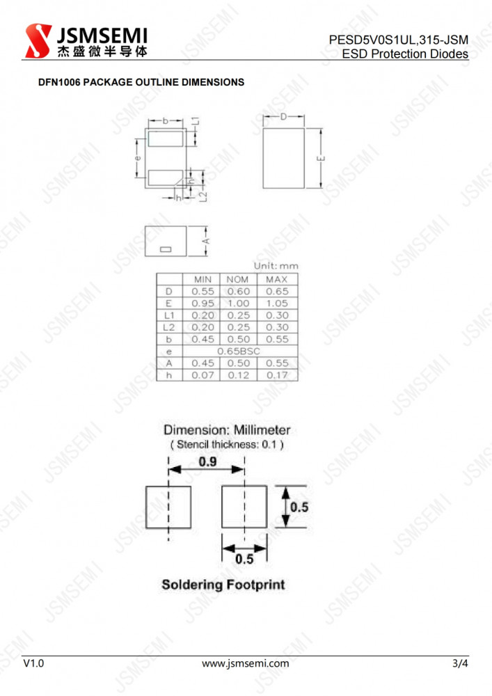 PESD5V0S1UL,315-JSM datasheet page 3