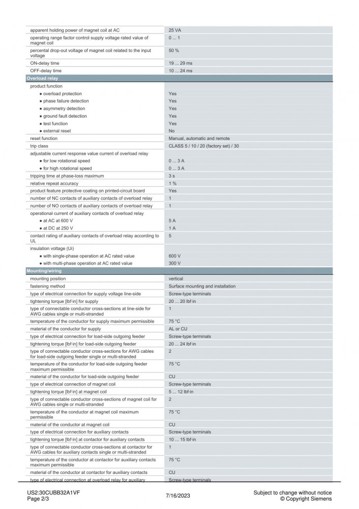 30CUBB32A1VF datasheet page 2