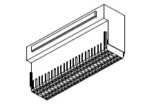 Insertion Module for Advanced Mate Signal Header, 6-Row by 10-Wide, 20.00mm