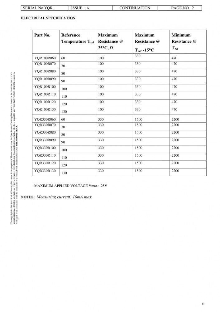 YQR100R100 technical specification page 2