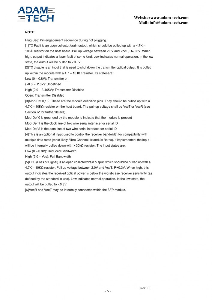 TVASFPSM-X datasheet page 5